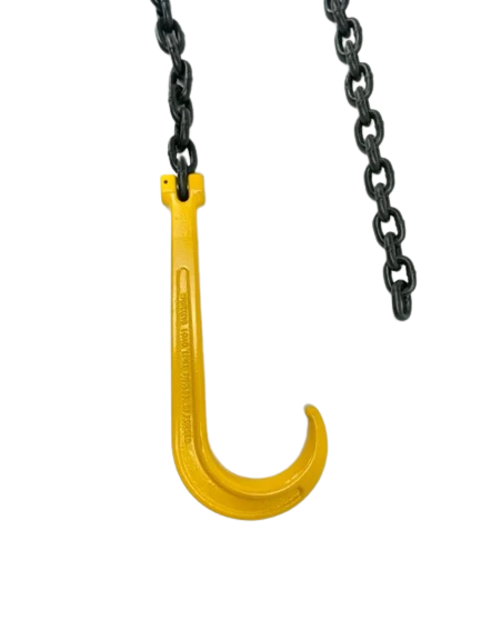 3/8" x 5' Recovery Chain - G100 Chain G80 15" J-Hook – Safe 'N Secure LLC