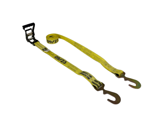 2" x 13' Gas Cylinder Ratchet Strap w/ Flat Snap Hook w/out Safety Lat ...
