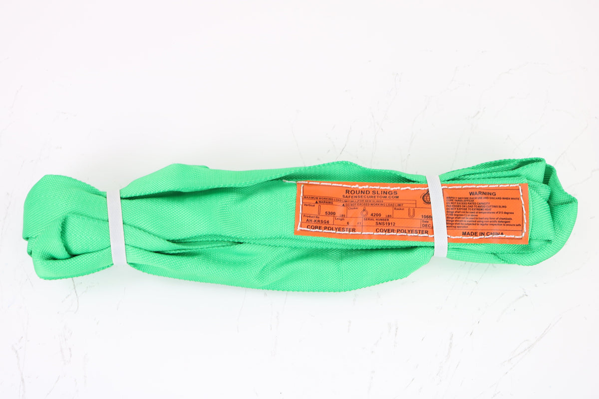 Green 6 Ft Round Sling – Safe 'N Secure LLC